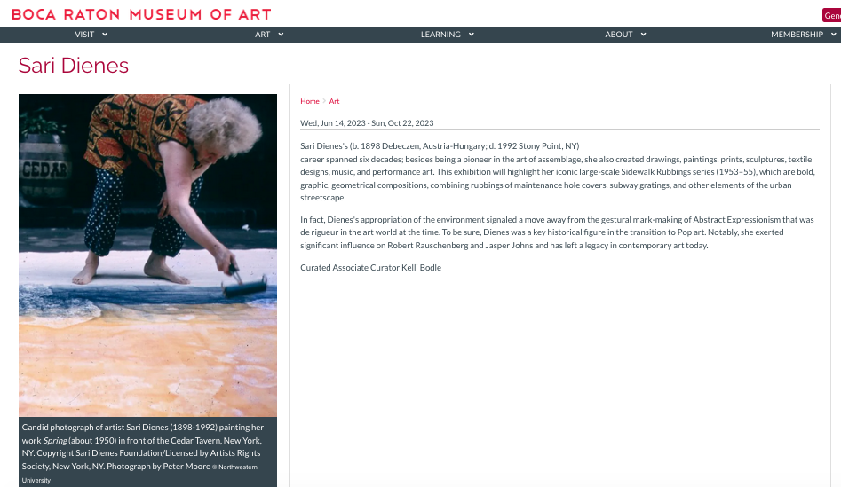 Sari Dienes: Boca Raton Museum